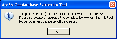 Solution - ArcFM - Version (-1) Does not Match