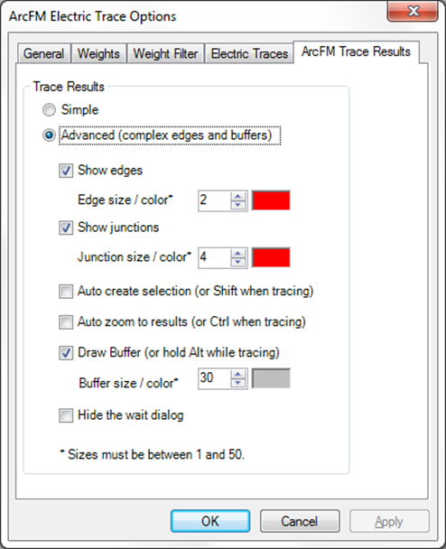 ArcFM Options for Tracing