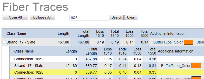 New Report Format in Fiber Manager