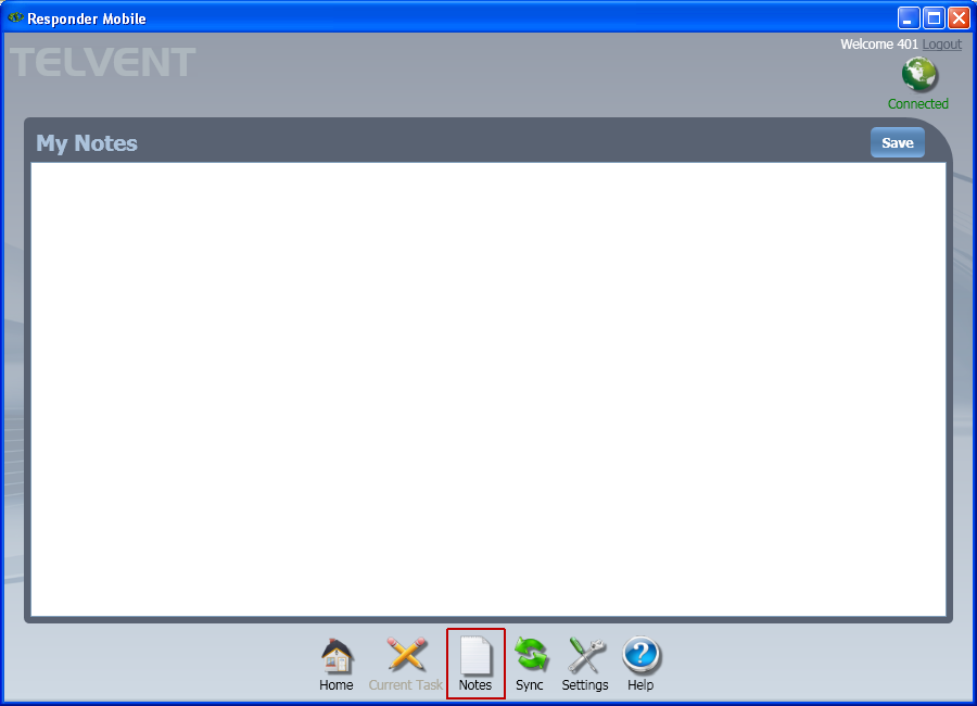 Sample - Responder Mobile Customization: Main Toolbar Button