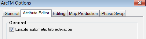 FAQ - ArcFM - Attribute Tab Activation Setting