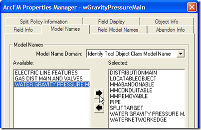 Configuring ArcFM Identify Tool Groups