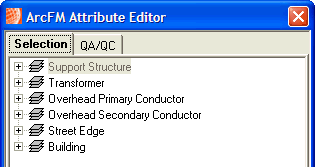 ArcFM Attribute Editor Selection Results – Order of Natural Selection
